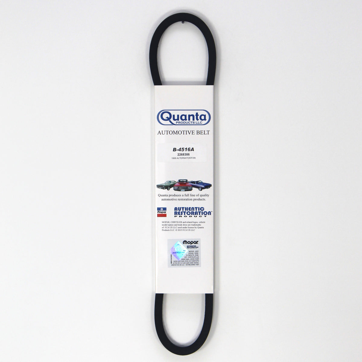 1968 Mopar Power Steering Belt, 426, w/o AC, 39.50 – Quanta Products